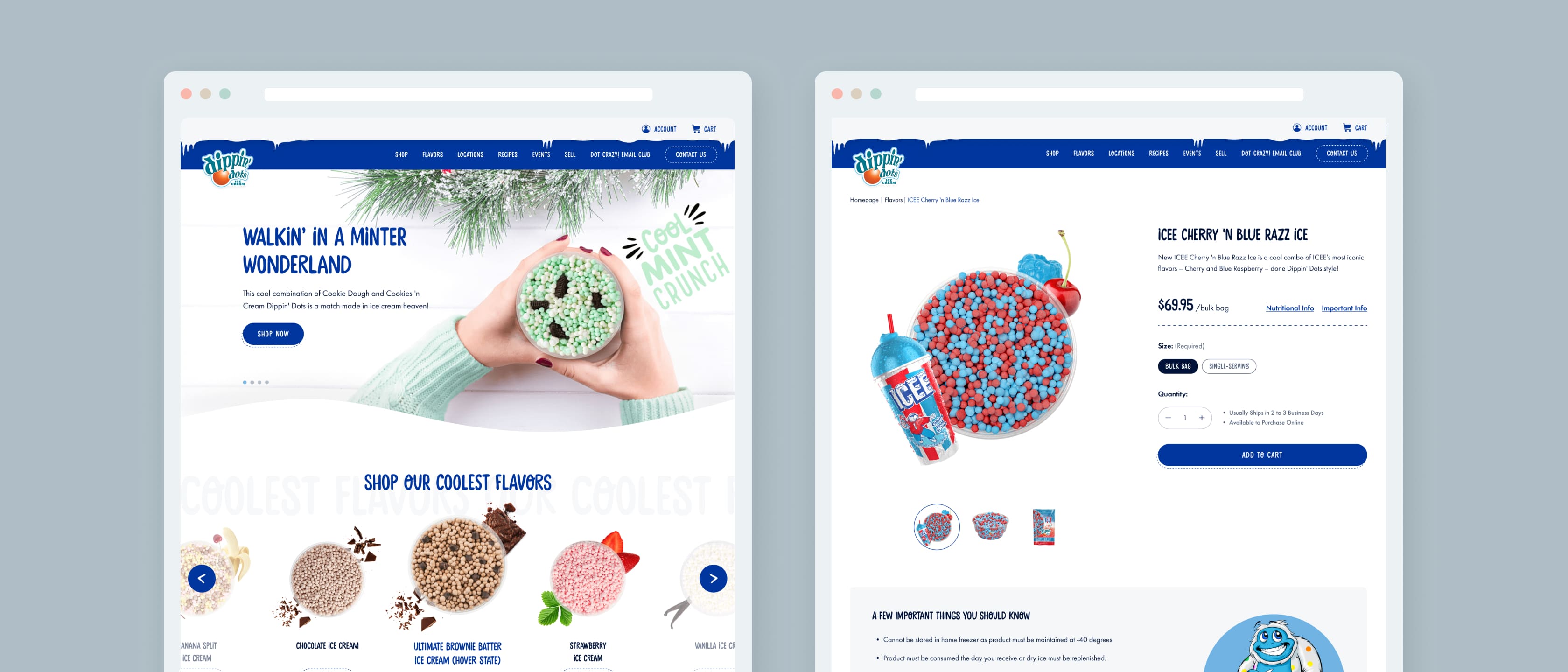 Empowering Dippin' Dots to Sell Frozen Goods Online
